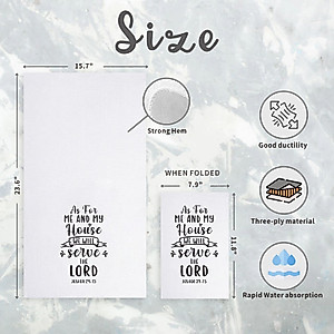 Homythe Christian Gifts for Women Men, Bible Verse Scripture Kitchen Towels with Inspirational Thoughts and Prayers, Religious Christmas Housewarming Gift, 2 Pack Waffle Weave Christian Dish Towels