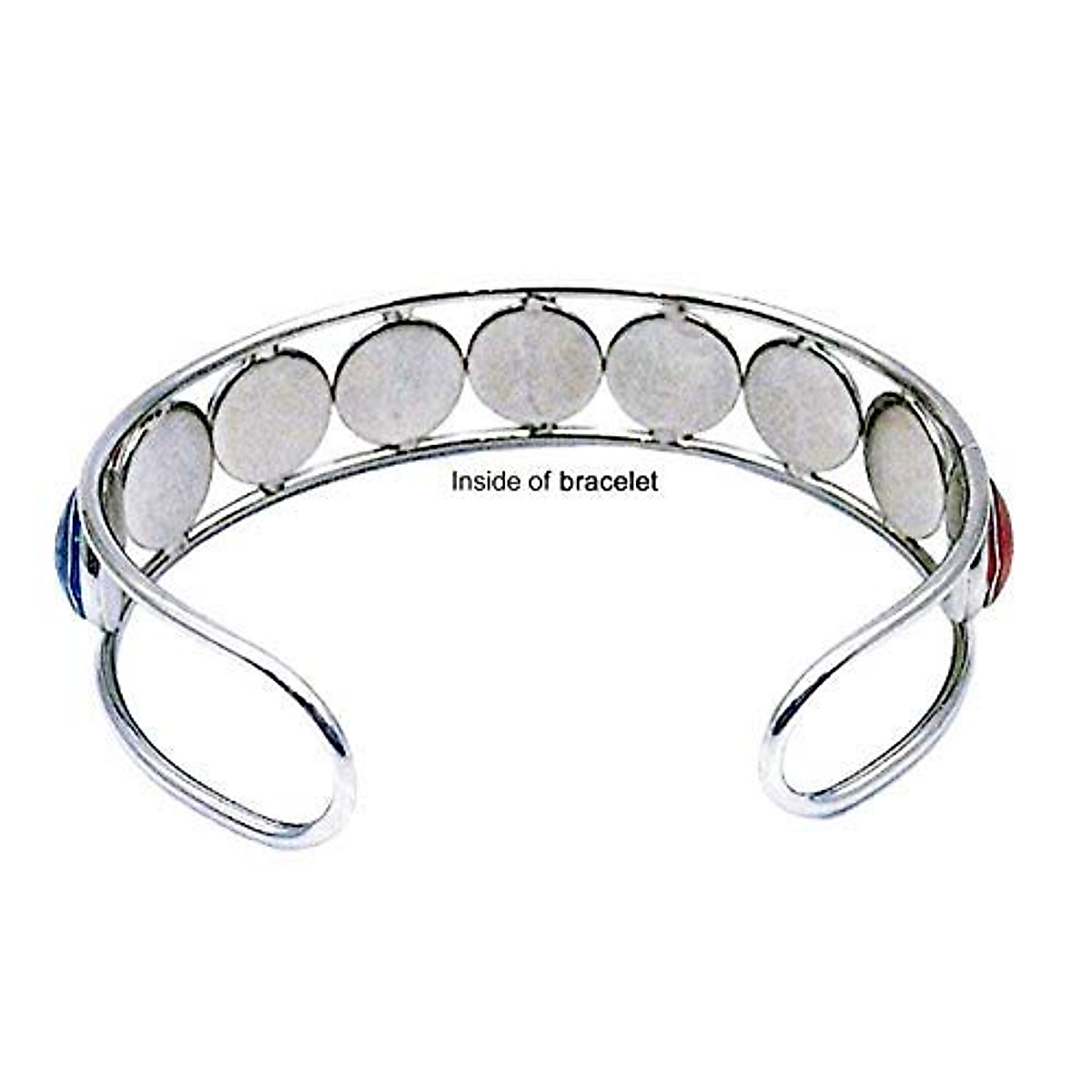 Blazing Autumn Cuff Bracelet Art Pattern Under Glass Dome Jewelry Handmade (Claude Monet Lilies Pond)