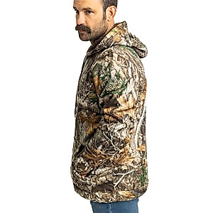 Realtree Men's Camo High Pile Fleece Vest Jacket for Hunting, Hiking and Climbing (US, Alpha, Large, Regular, Regular, Edge | Sherpa)