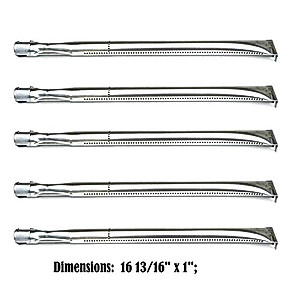 Direct Store Parts DA112 (5-Pack) Stainless Steel Burner Replacement for Nexgrill, Charmglow, Costco, Kirkland, Permasteel, Perfect Glo, Sterling Forge Gas Grill (5)