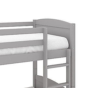 Hillsdale, Alexis Contemporary Wood Arch Twin Over Twin Size Bunk Bed, Gray