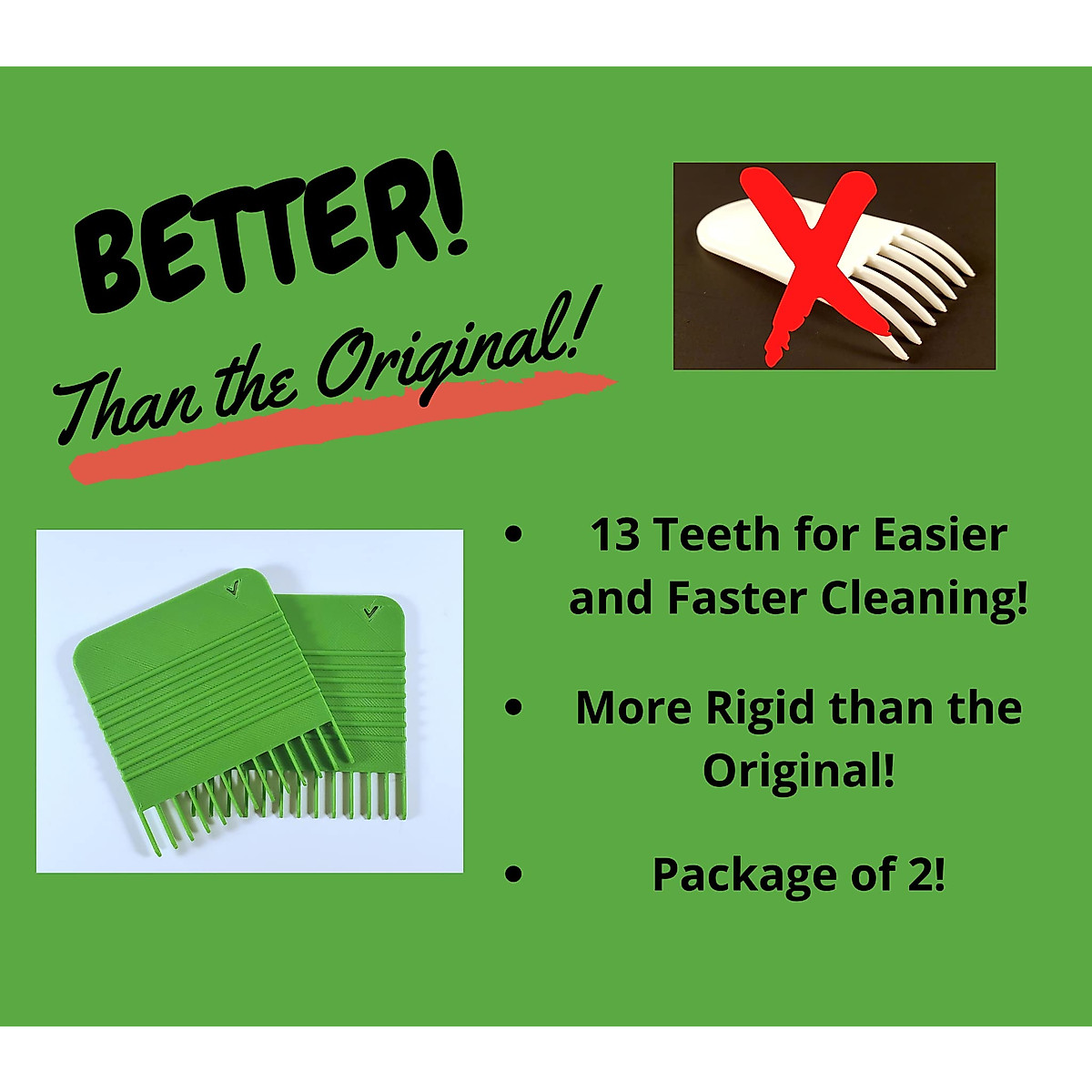 Onion Chopper Cleaning Tool 2 PACK - 3D Printed Cleaner Tool Rake for Vidalia & Progressive Onion Choppers