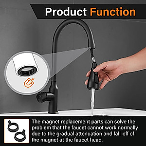 RP80977 Magnet Faucet Magnetic Ring Replacement Kit for Delta Kitchen Faucet, Plumbing Replacement Parts (2Pcs)