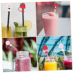 Yardwe 6pcs Straw cap straw cover cap straw topper cute straw covers straw covers for reusable straws Straw Plugs 6-8 mm straw tip cover glass straws universal Pipette tip girl