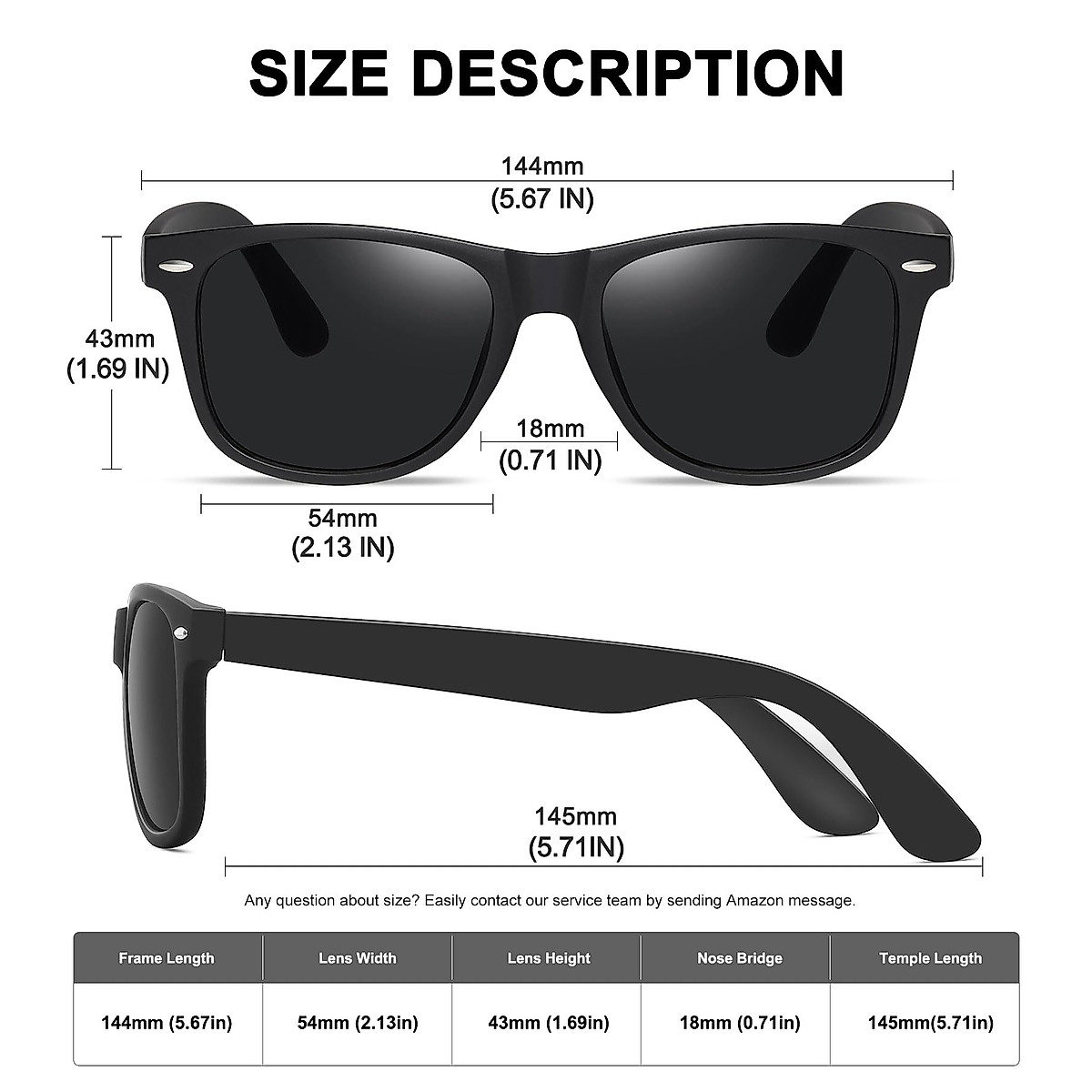 MEETSUN Polarized Sunglasses for Women Men Classic Retro Sun Glasses for Driving UV400 (3 Pack) Black Brown Gradient