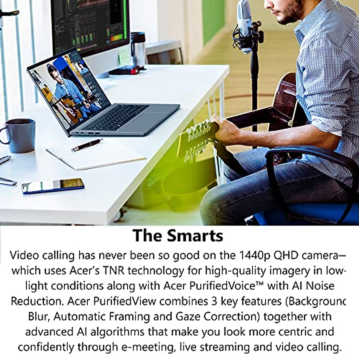 Acer Swift Go 14 Intel Evo Thin & Light Laptop | 14" 2.2K 2240 x 1400 100% sRGB Display | Intel Core i5-1335U | Intel Iris Xe | 16GB LPDDR5 | 512GB Gen 4 SSD | Killer WiFi 6E AX1675 | SFG14-71-54AP