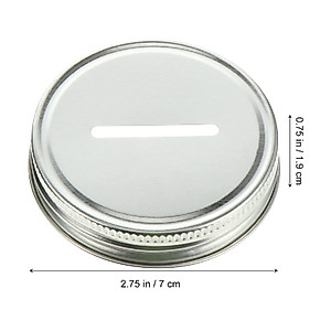 FOMIYES 25Pcs 6 Colored Piggy Bank Lids Jar Coin Bank Lid Metal Coin Slot Piggy Bank Lid Insert for Mason, Ball, Canning Jars (Gold, Silver, Black, Rose Gold, Blue)