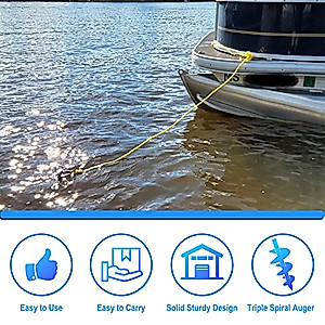 itayak Boat Sand Anchor, 316 Stainless Steel PWC Sand Anchors Ideal for Pontoon, Kayak Jet Ski Keeps Securely Near Sandbar Beach or Shallow Water, Detachable Design with Gift Handbag Packaging