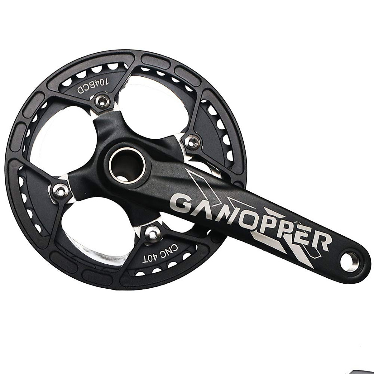 GANOPPER 36 38 40 42 Tooth Bike Oval Chainring Guard 104BCD Mountain Bike Chain Bashguard Sprocket Protector for MTB BMX Road Bike Chain Bash Guard