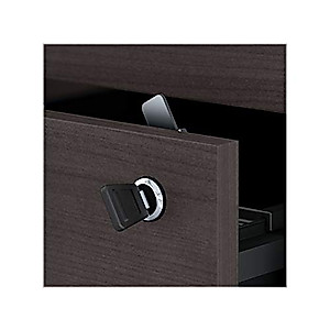 Bush Business Furniture Jamestown 72W L Shaped Desk with Lateral File Cabinet and 5 Shelf Bookcase