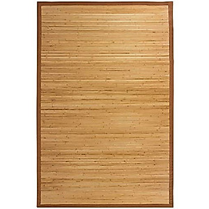 5' X 8' Bamboo Floor Mat Area Rug, Large Bamboo Floor Runner Indoor Outdoor Rug with Non Skid Backing, Area Mat Carpet for Living Room, Hallway, Kitchen, Office-100% Natural Bamboo Wood Most Viewed