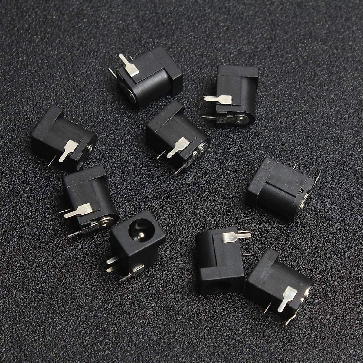 DIKAVS Breadboard-Friendly 2.1mm PCB Mounting Female DC Power Barrel Jack (Pack of 10)