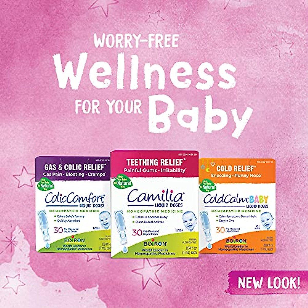 Boiron ColdCalm Baby Single-Use Drops for Relief from Cold Symptoms of Sneezing, Runny Nose, and Nasal Congestion - Sterile and Non-Drowsy Liquid Doses - 30 Count