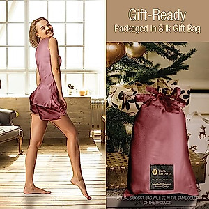 Luxury Artisan Silk Pajamas For Women Tank Set, Pure Mulberry Silk 27 Momme PJs