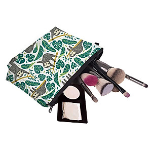 LOOMILOO Cosmetic Bag for Women, Adorable Roomy Makeup Bags Travel Water Resistant Toiletry Bag Accessories Organizer Sloth (Sloth 51476)