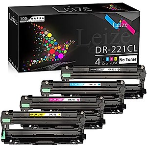 Leize Compatible Drum Unit Replacement for Brother DR221 DR221CL DR-221CL use for MFC-9130CW MFC-9330CDW MFC-9340CDW HL-3140CW HL-3170CDW HL-3180CDW HL-3150CDN DCP-9020CDN Printer [4 Pack- KCMY]