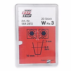Rema Tip Top 20 W-3 Tire Regroover Angle Edge Blades, 6-8mm Wide, up to 10mm deep, W Fix 3