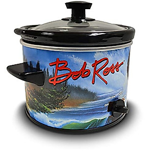 Uncanny Brands Bob Ross 2 Quart Slow Cooker- Happy Little Tree Appliance