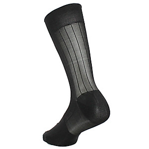 Mona's Choice 3-Pack Mens Silk Dress Socks/Mens Sheer Dress Socks/Mens Nylon Dress Socks (Black)