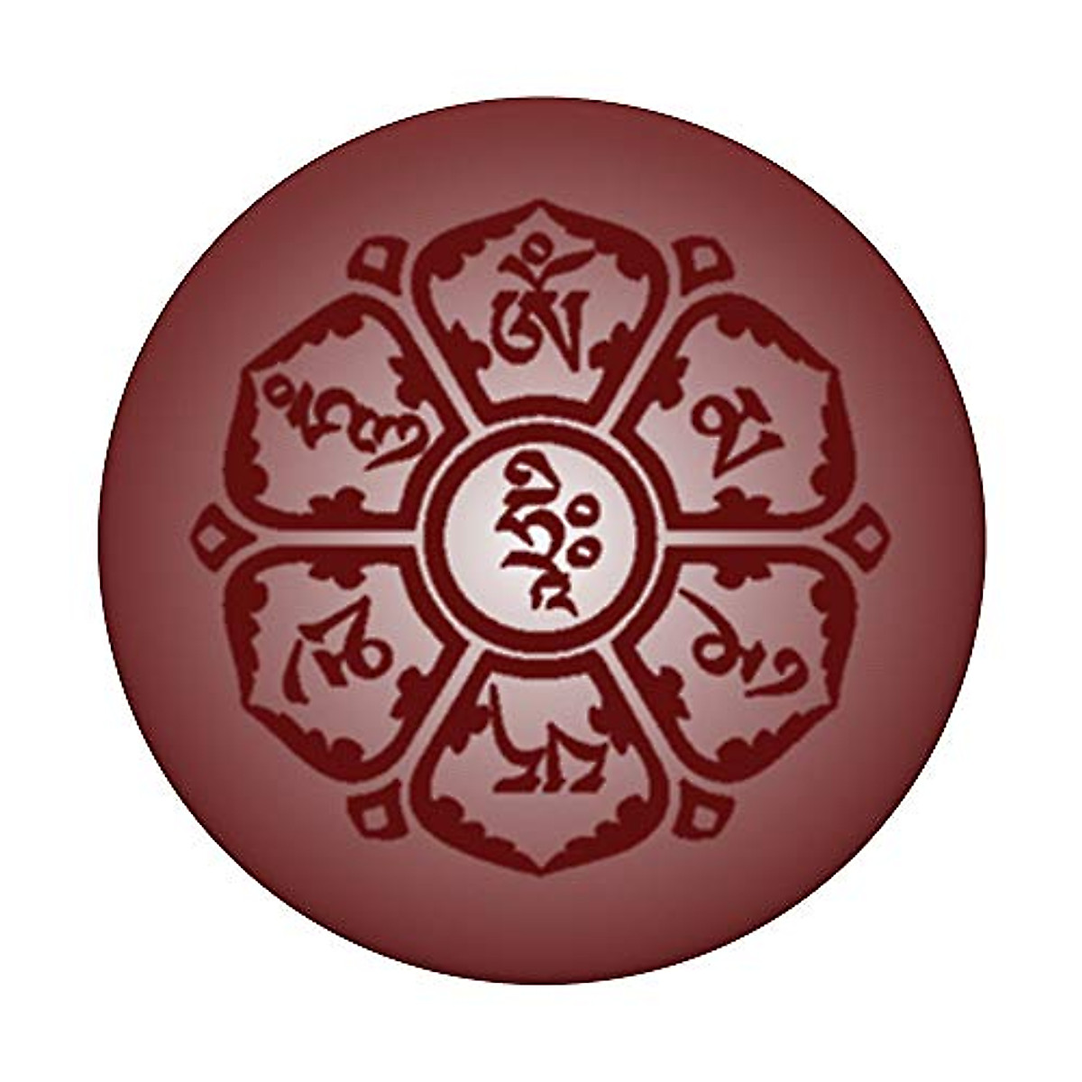 Avalokitesvara Om Mani Padme Hum Hri Tibetan Sanskrit Mantra PopSockets PopGrip: Swappable Grip for Phones & Tablets