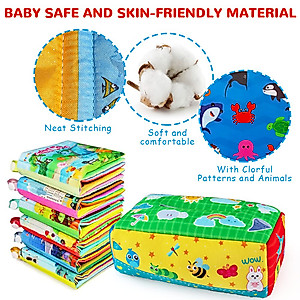 teytoy Baby Toys 6 to 12 Months Tummy Time Mirror Baby Gift Set Newborn Toys 0 3 Months Brain Development Newborn Gift Set High Contrast Baby Toys with Soft Baby Book Buckle Pillow 4 6 9 12 18 Month