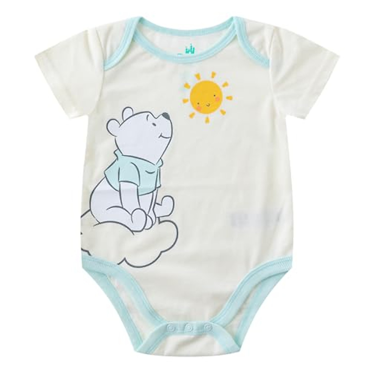 Disney Winnie the Pooh Baby Short Sleeve Bodysuit with Bib and Pants 3 Pack Set