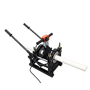 INTSUPERMAI Pipe Fusion Welder Pipe Welding Machine PP PE PB PVDF Butt Fushion Welding Machine Double Clamps Hand Push Type 110V 2.48"-6.30" (63-160mm)