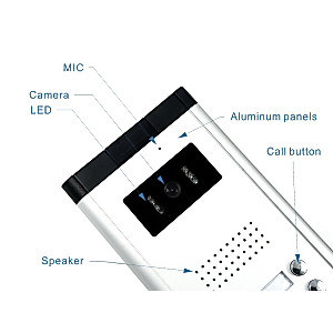 AMOCAM 2 Units Apartment Video Intercom System, 7 Inch Monitor Wired Video Doorbell Door Phone Kits, Indoor Outdoor IR Camera, Monitoring, Unlock, 2 Way Intercom for Home Apartment