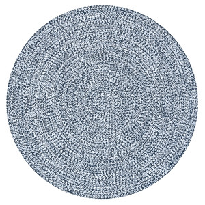nuLOOM Wynn Braided Indoor/Outdoor Area Rug, 8' Round, Light Blue