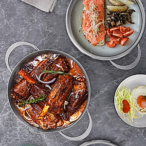 LOLYKITCH Tri-Ply 3 Quarts Stainless Steel Induction Cooking Pot,Small Stock Pot,Sauce Pot with Lid,Dishwasher and Oven Safe.