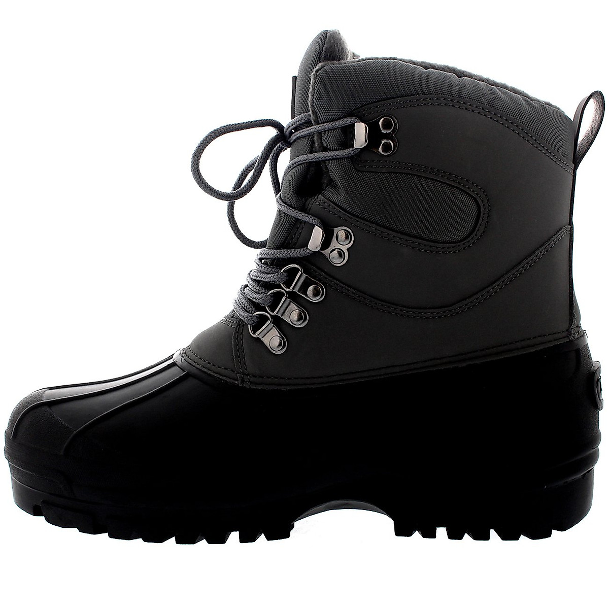 POLAR Mens Snow Waterproof Duck Hiking Bean Hiker Walking Short Ankle Boots - Gray - US13/EU46 - YC0441