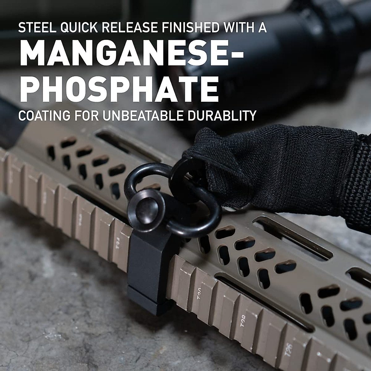 Monstrum Sling Mount with Quick Detach Swivel | Picatinny | 45 Degree Offset