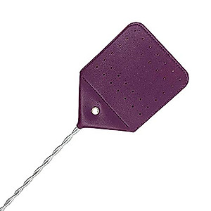 Fly Swatters Heavy Duty Vegan Leather - Durable Thicker Wire - Longer 21" - Best Fly Swatter Paddle for Flies, Bugs, Wasps, Bees, & Mosquitos