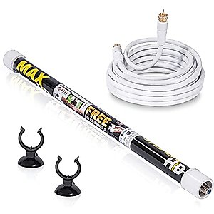 Magic Stick TV Max HD - TV Antenna for Smart TV Antenna for Digital TV Indoor Outdoor HD Antenna TV Digital HD, Amplified HD Digital TV Antenna Signals Up To 80 Miles HDTV Antenna - 20ft Coaxial Cable