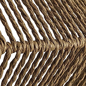 Amazon Brand – Rivet Rustic Natural Material Construction Pendant Light with Bulb, 60"H, Brown