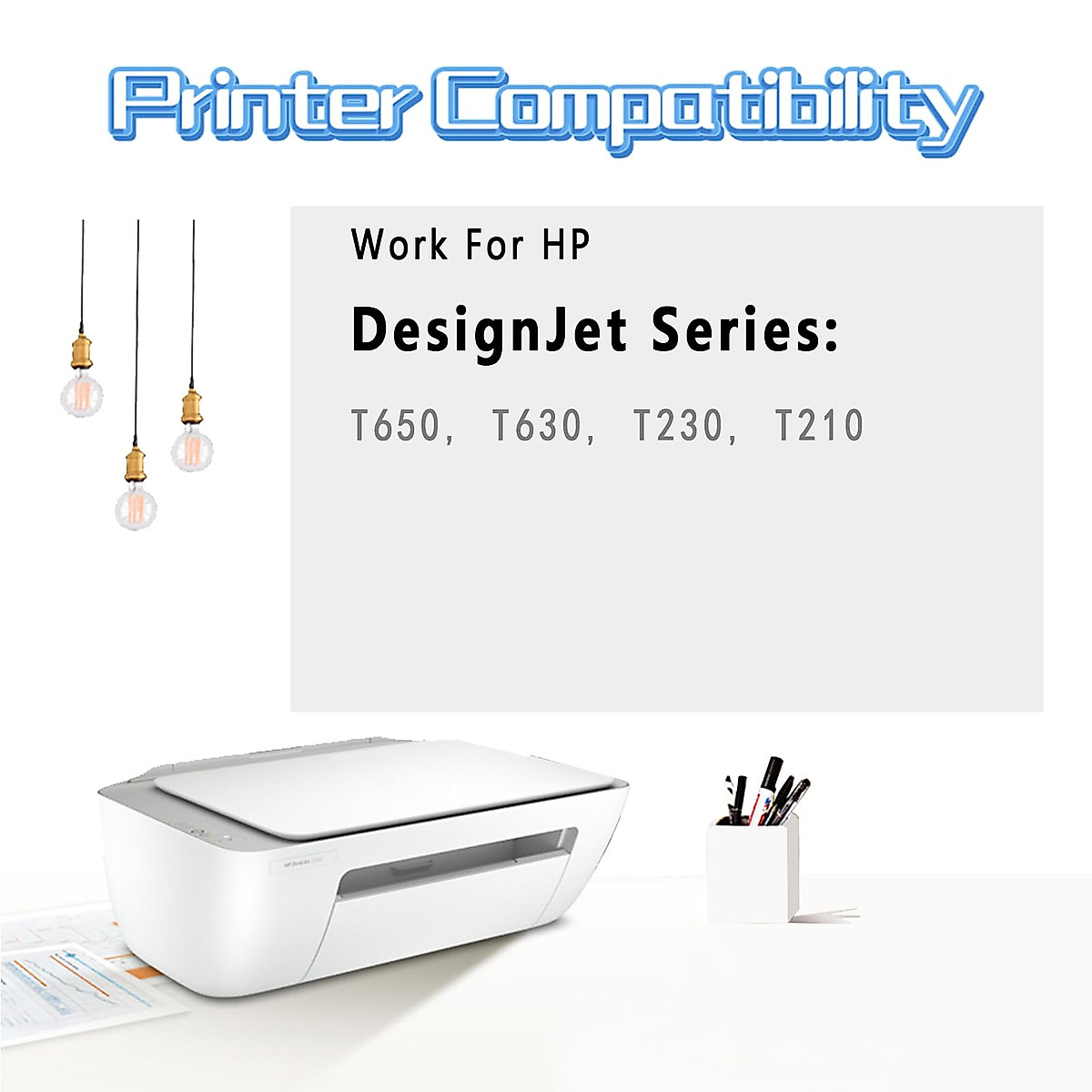 712XL Ink Cartridges Replacement for HP 712 712XL Ink Cartridge Compatible for HP DesignJet T650 T630 T230 T210 Printers Combo Pack