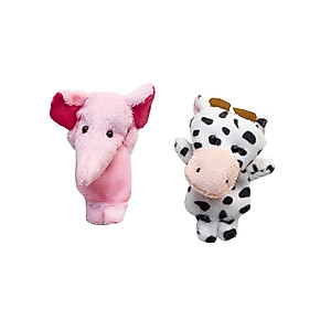 Super Z Outlet Velvet Cute Animal Style Finger Puppets for Children, Shows, Playtime, Schools - 10 Animals Set