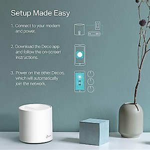 TP-Link WiFi 6 Mesh WiFi, AX3000 Whole Home Mesh WiFi System (Deco X60) - Covers up to 5000 Sq. Replaces WiFi Routers and Extenders,2-pack