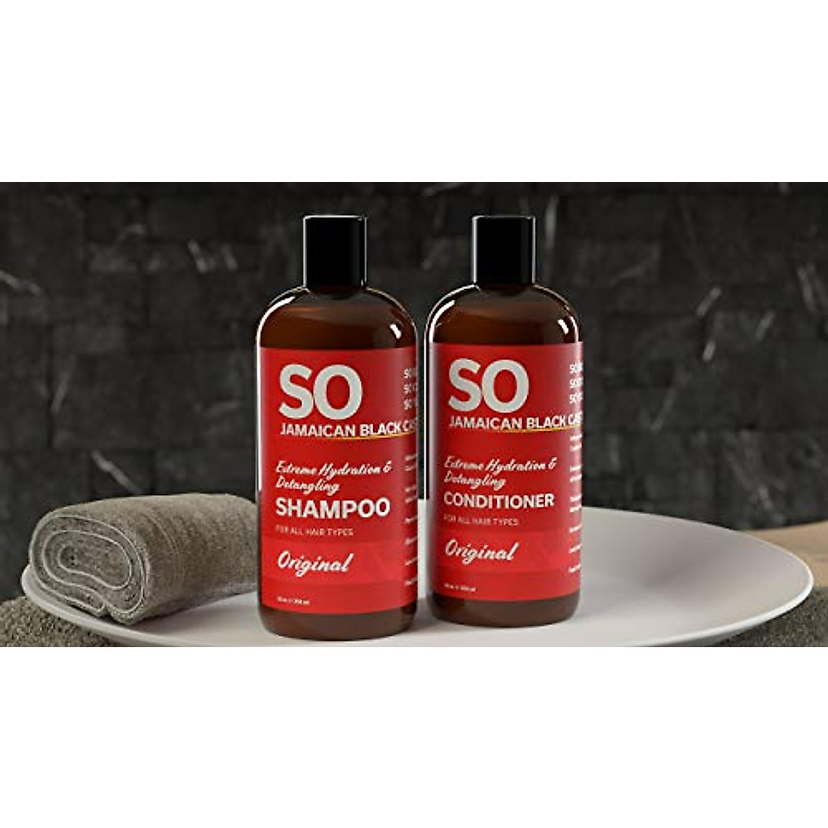SO Jamaican Black Castor Oil Extreme Hydration & Detangling Shampoo | Prevent Hair Damage | Get Silky, Soft, Shine | Effective For Men & Women All Hair Types 12 Oz /354 mL