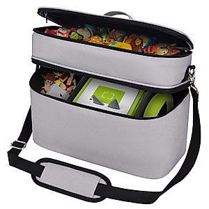 Bevegekos Storage Carrying Case Bag for Tonies/Storypods Accessories, for Tonie Characters, Charging Station & Headphone, Case Only (Large, Grey)