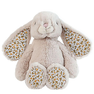 DILLY DUDU Blossom Bunny Rabbit Stuffed Animal Plush Toy Best Gifts 10-Inch（Beige）