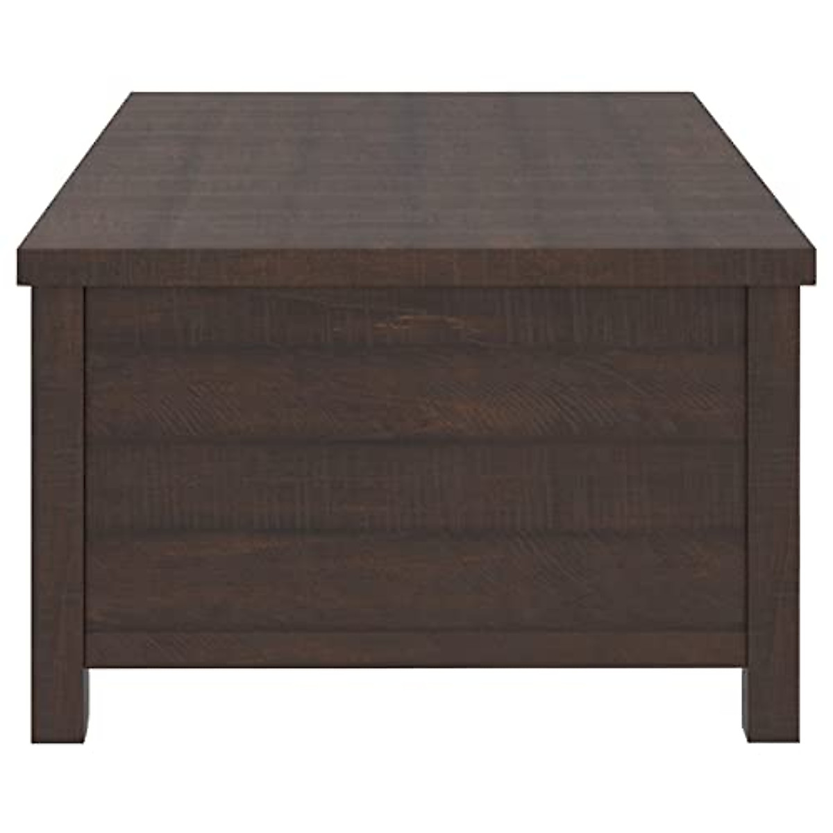 Signature Design by Ashley Camiburg Farmhouse Lift Top Coffee Table with Storage, Dark Brown