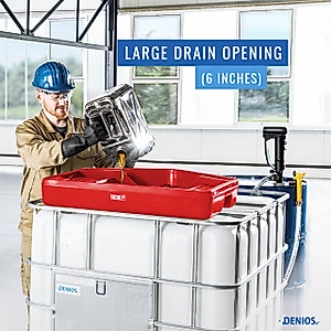 DENIOS® IBC Tote Funnel - Premium IBC Funnel chemically Resistant Polyethylene in red – 1x - Large Funnel - Made in USA - IBC Tank Funnel for Totes - Funnels – Fast & Safe