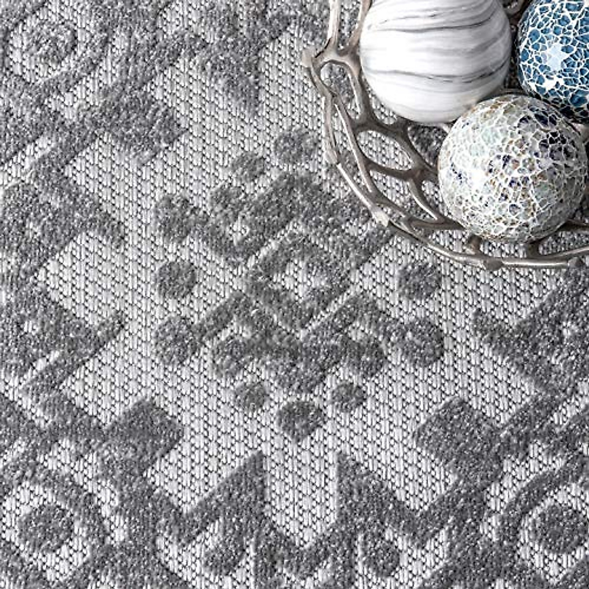 nuLOOM Celestial Contemporary Indoor/Outdoor Area Rug, 7' 6" x 9' 6", Grey