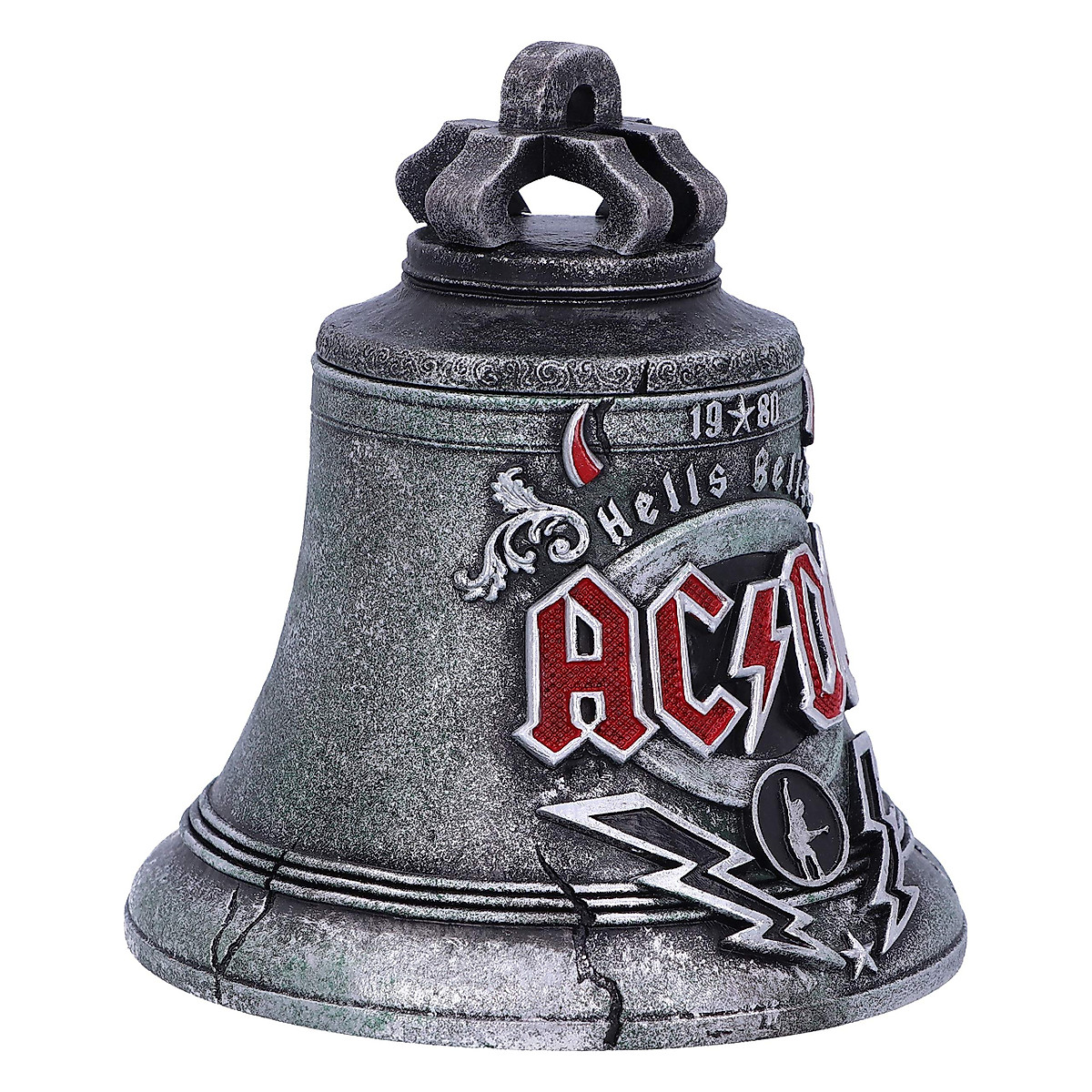 Nemesis Now ACDC Hells Bells Storage Box, Secret Compartment, Money Holder, Officially Licensed Collectible Merchandise and Gift for Rock Band Fans 13cm