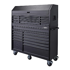 56 in. 23-Drawer Tool Chest and Rolling Cabinet Set 18 Ga. Steel 22 in. D, Textured Black Matte