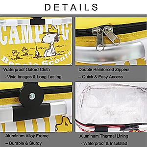 Finex Yellow Snoopy Picnic Set - Foldable Picnic Basket + Reusable Blanket Mat for Camping Hiking Outdoor Concert Theme Park Travel Day Trip