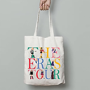 Song Lyrics Gift Album Inspired Gift Music Lover Tote Bag Singer Version Gift Singer's Merchandise Shopping Bag for Fans (tour-colorful)