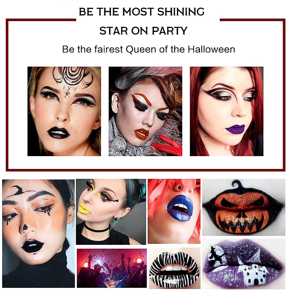 Easilydays 2 Pcs Halloween Dark Matte Liquid Lipstick + Lip Liner Pens Sets, 8 Colors High Pigmented Goth Sexy & Bold Lip Gloss, 24H Waterproof Long-lasting Matte Lipstick , Non-Stick Cup Velvety Lip Makeup for Women (Purple)