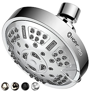 HOPOPRO NBC News Recommended Brand Upgraded 9 Settings High Pressure Shower Head, Fixed Showerhead Adjustable Bathroom Showerhead Multi-functional Rainfall Showerhead for Low Water Flow